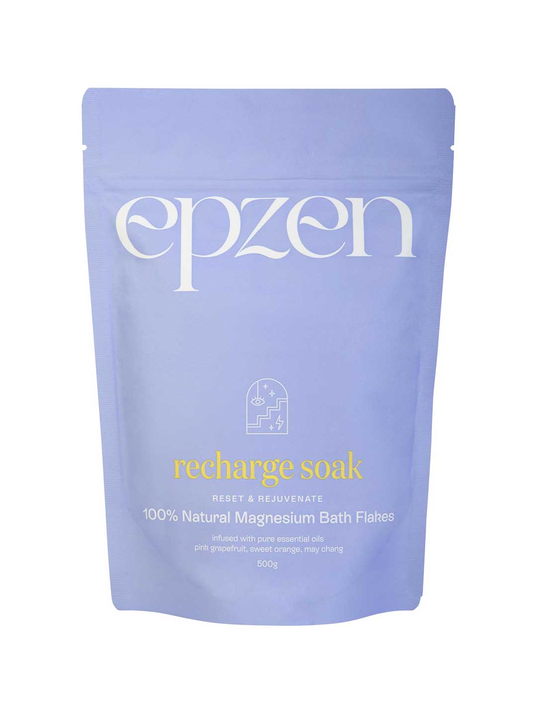 Epzen Magnesium Bath Flakes Recharge Soak 500g | Clean Nectarine