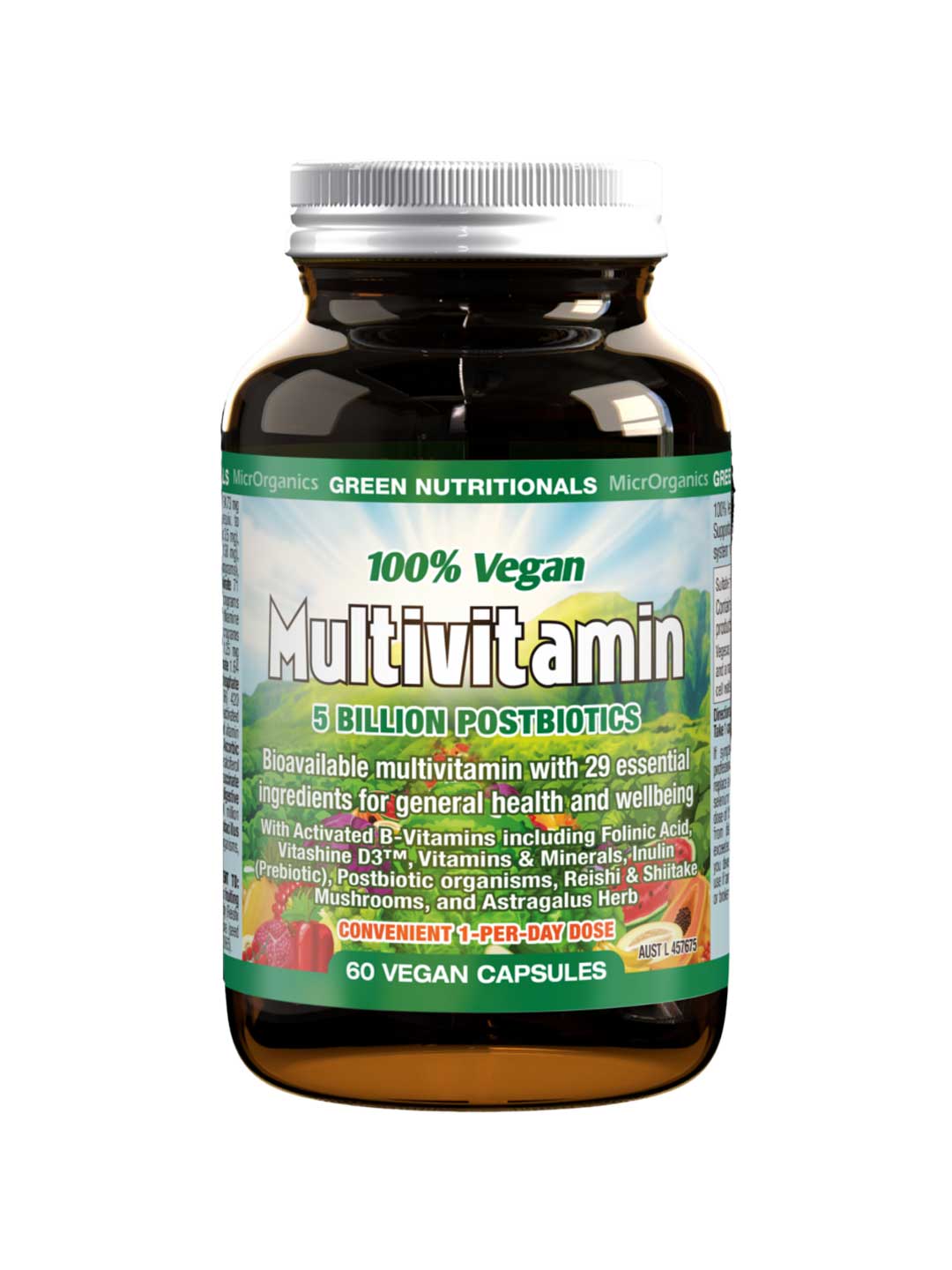 Green Nutritionals 100% Vegan Multivitamin | Clean Nectarine