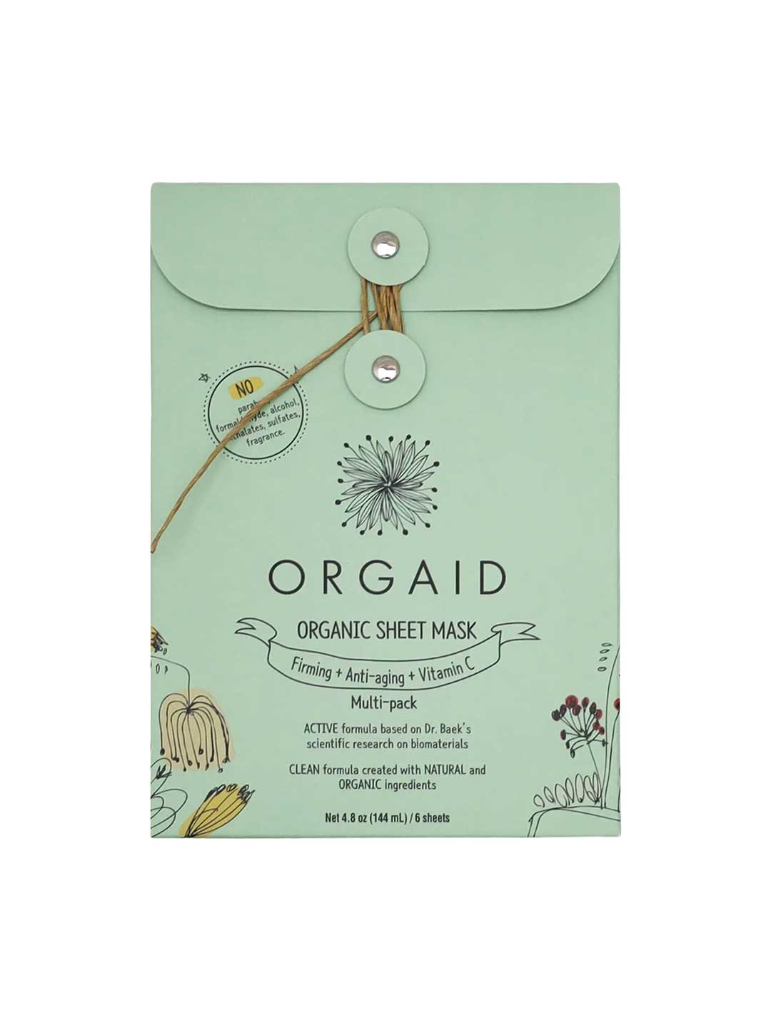 Orgaid Organic Sheet Mask Firming Vitamin C | Clean Nectarine