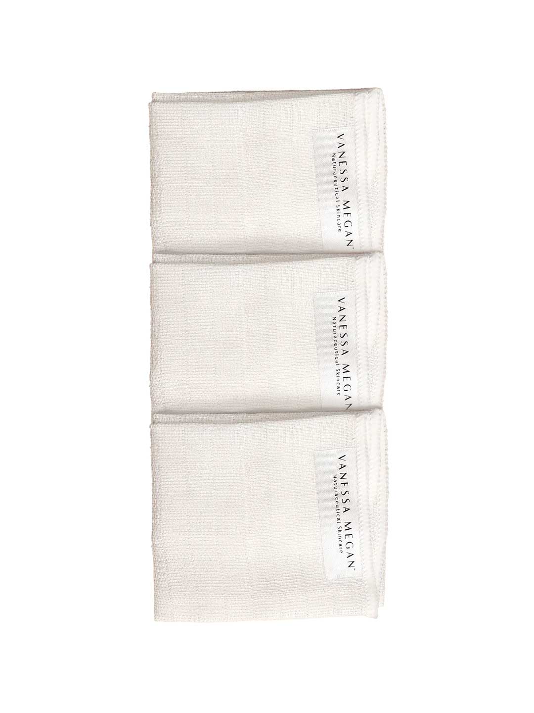 Vanessa Megan 100% Organic Muslin Face Cloth 3-Pack | Clean Nectarine
